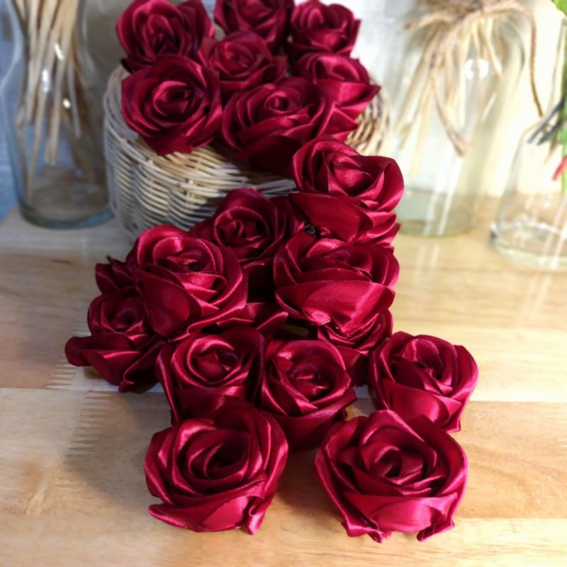 Jual Bunga Pita Satin / Bunga Satin / Bunga Pita Satin Mawar / Mahar ...