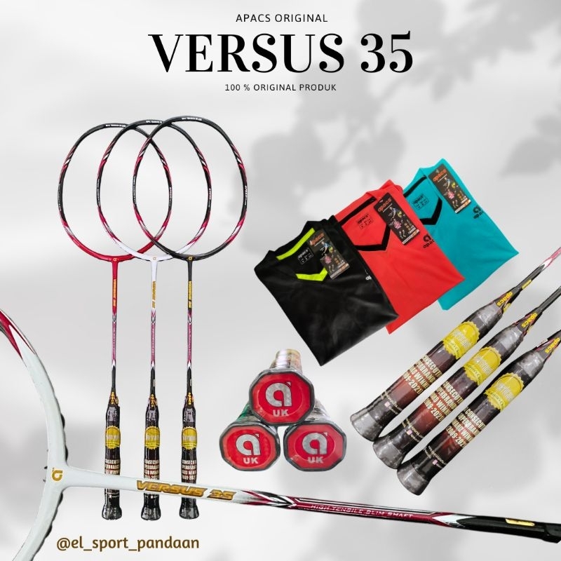 Jual RAKET BADMINTON APACS VERSUS 35 FREE JERSEY APACS 100% ORIGINAL ...
