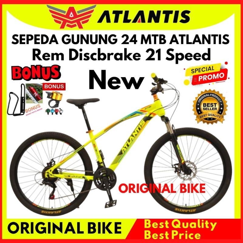 Jual Sepeda Gunung MTB 24 Atlantis Rem Discbrake Sporty NEW | Shopee ...