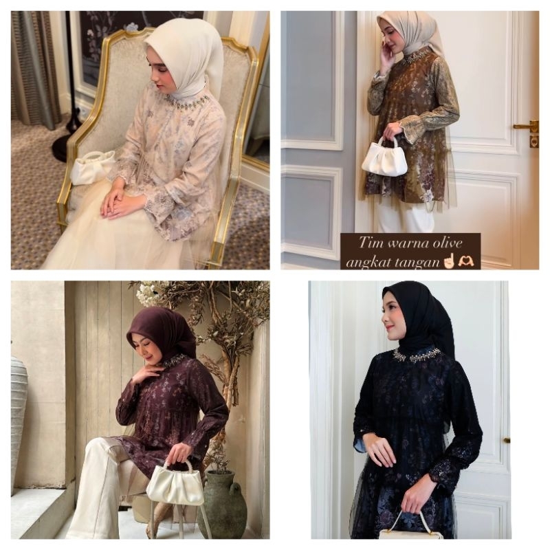 Jual SIAP KIRIM FAMSET BLOUSE FAMILY SET BLOUSE WITH CHANTILY BY LONILA ...