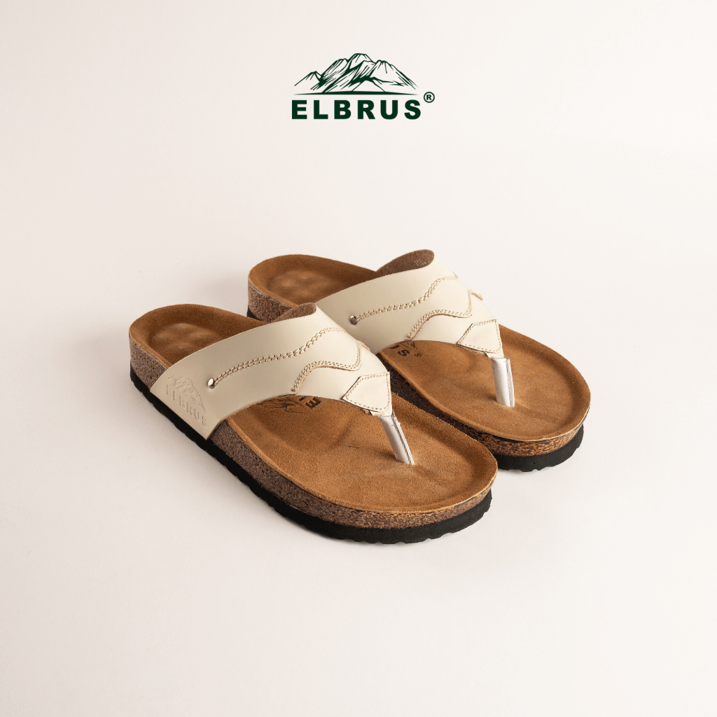 Jual Elbrus - Vento Sandal Kulit Pria (Ivory) | Shopee Indonesia