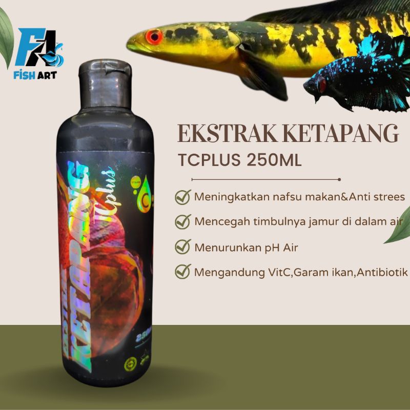 Jual EKSTRAK DAUN KETAPANG TCplus MULTIVITAMIN 250ml UNTUK IKAN CUPANG DAN IKAN CHANNA ketapang ...