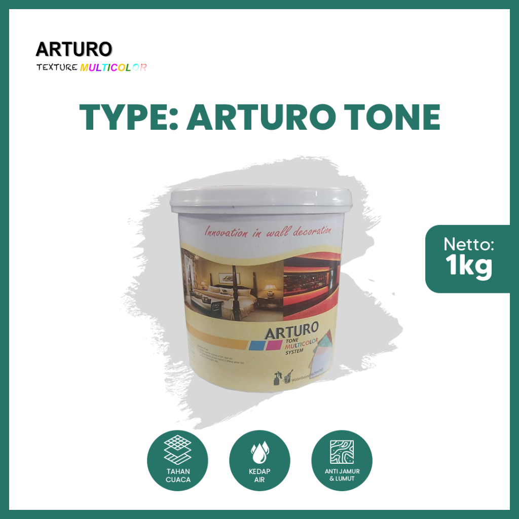 Jual ARTURO Cat Texture Type Arturo Tone 1KG – Cat Dinding Premium ...