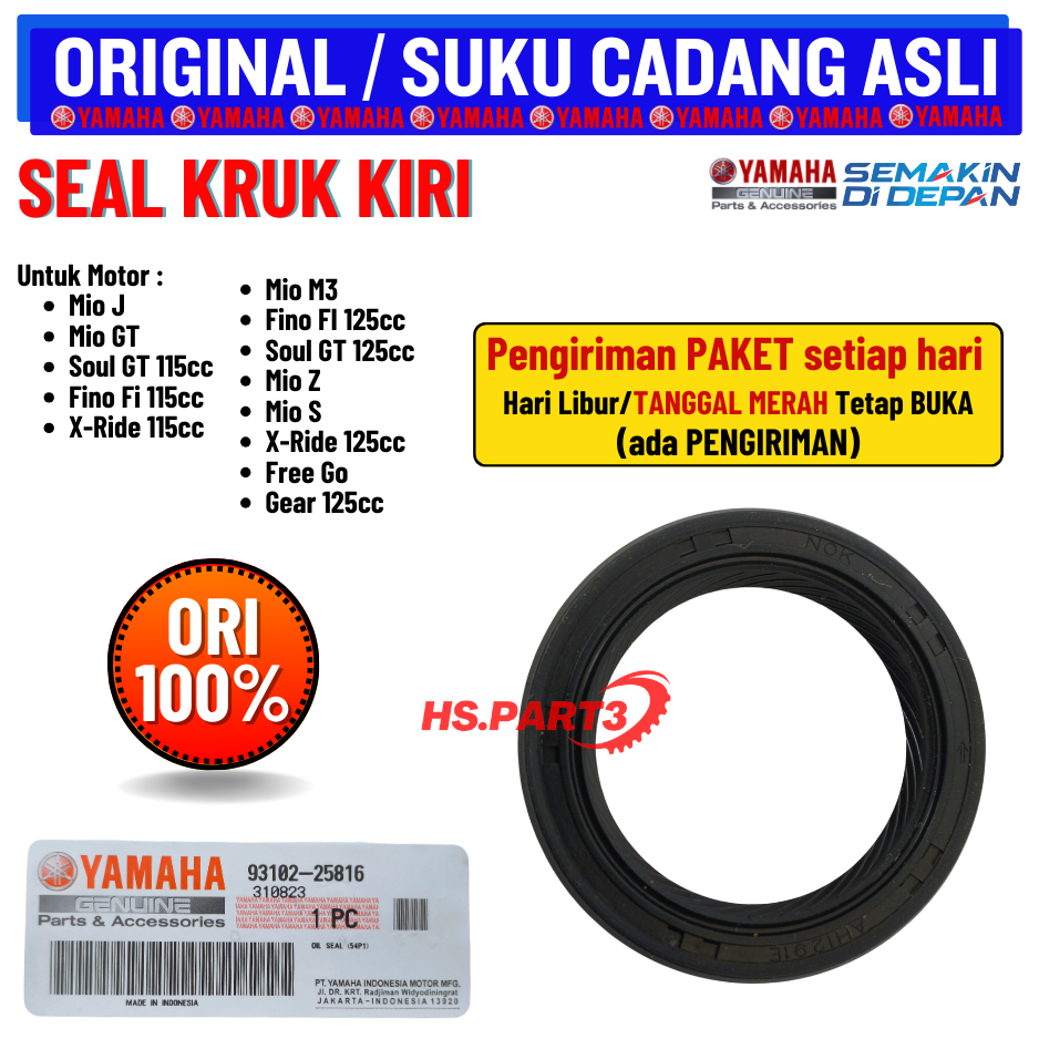 Jual Seal Kruk Krug As Kiri Mio J M3 Z S Soul GT Fino X ride 115 Freego Gear 125 Original Yamaha ...