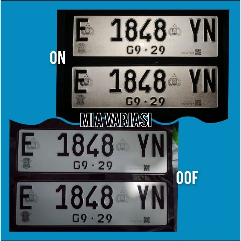 Jual Plat mobil reflektif barcode QR font terbaru 2pcs | Shopee Indonesia
