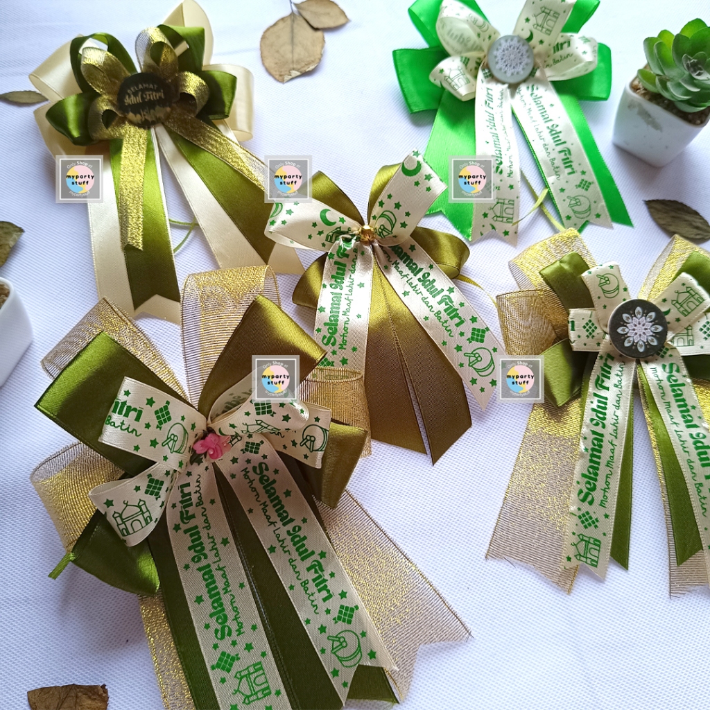 Jual Pita Jumbo Hampers Lebaran 3 layer / Pita Hias Parcel Idul Fitri ...