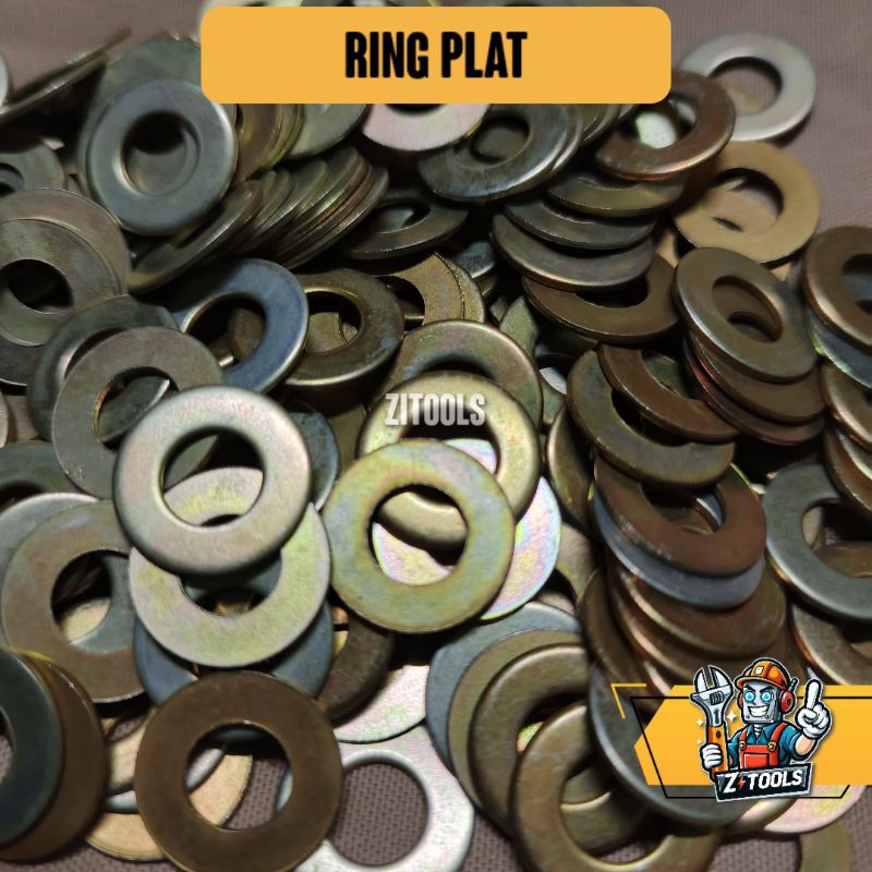 Jual RING PLAT M6 M8 M10 WASHER PLATE ISI 100 PCS | Shopee Indonesia