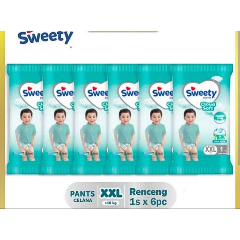 Jual Sweety Silver Pants Popok Bayi Tipe Celana Kemasan Renteng isi 6 ...
