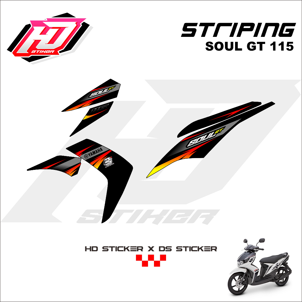 Jual Stiker Striping Motor Mio Soul GT 115 Decal Sticker Soul GT List ...