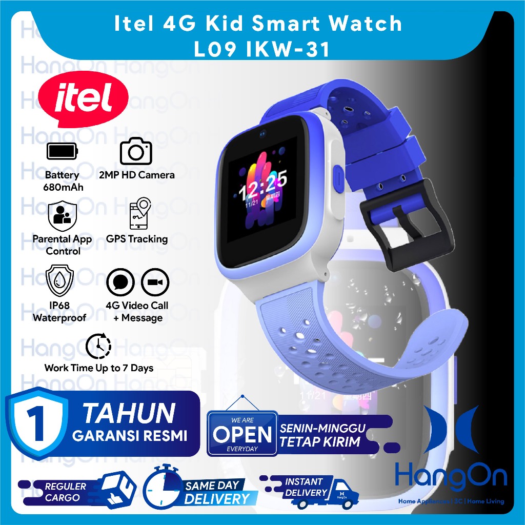 Jual Itel Kid Smart Watch 1 IKW-31 4G Network Video Call IP68 ...