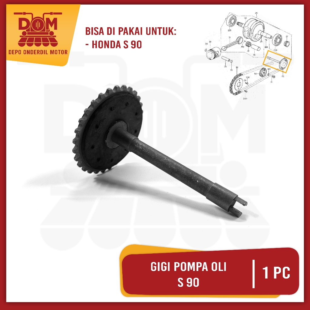 Jual Gigi Pompa Oli S90 29T (PSP) Ger Gir Gear Pompa Oli Oil Driven ...
