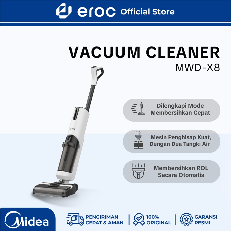 Jual Midea MWD-X6 / MWD-X8 / MWD X-10 Wet Dry Cordless Stick Vacuum ...