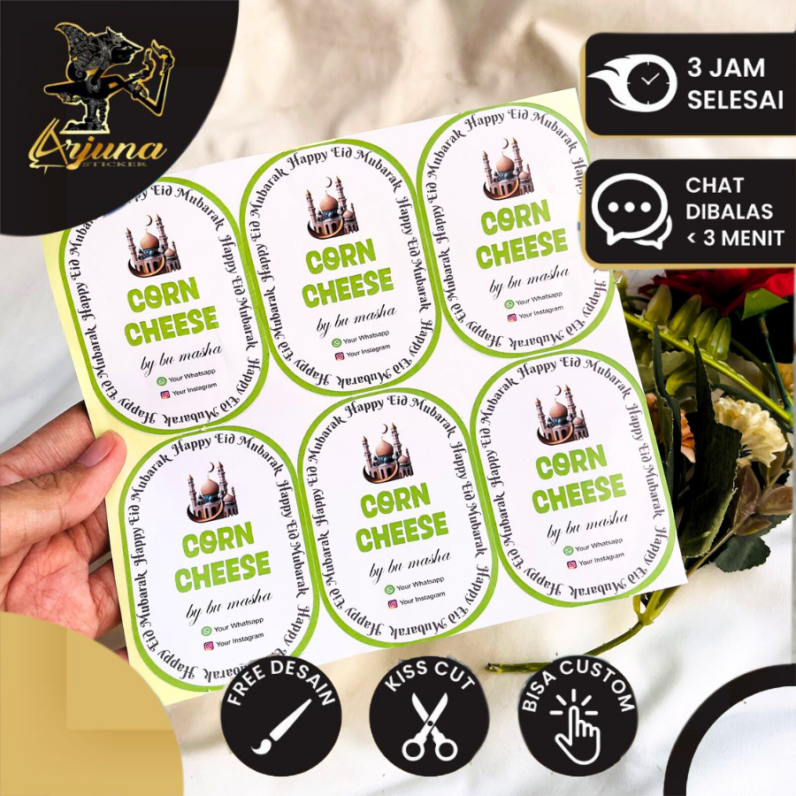 Jual Arjuna Sticker Hampers Cookies Lebaran Free Desain Edisi Toples ...