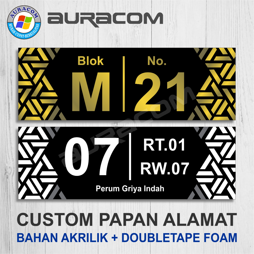 Jual PLAT NOMOR RUMAH PAPAN BLOK NOMER RUMAH DEKORASI RUMAH MINIMALIS ...