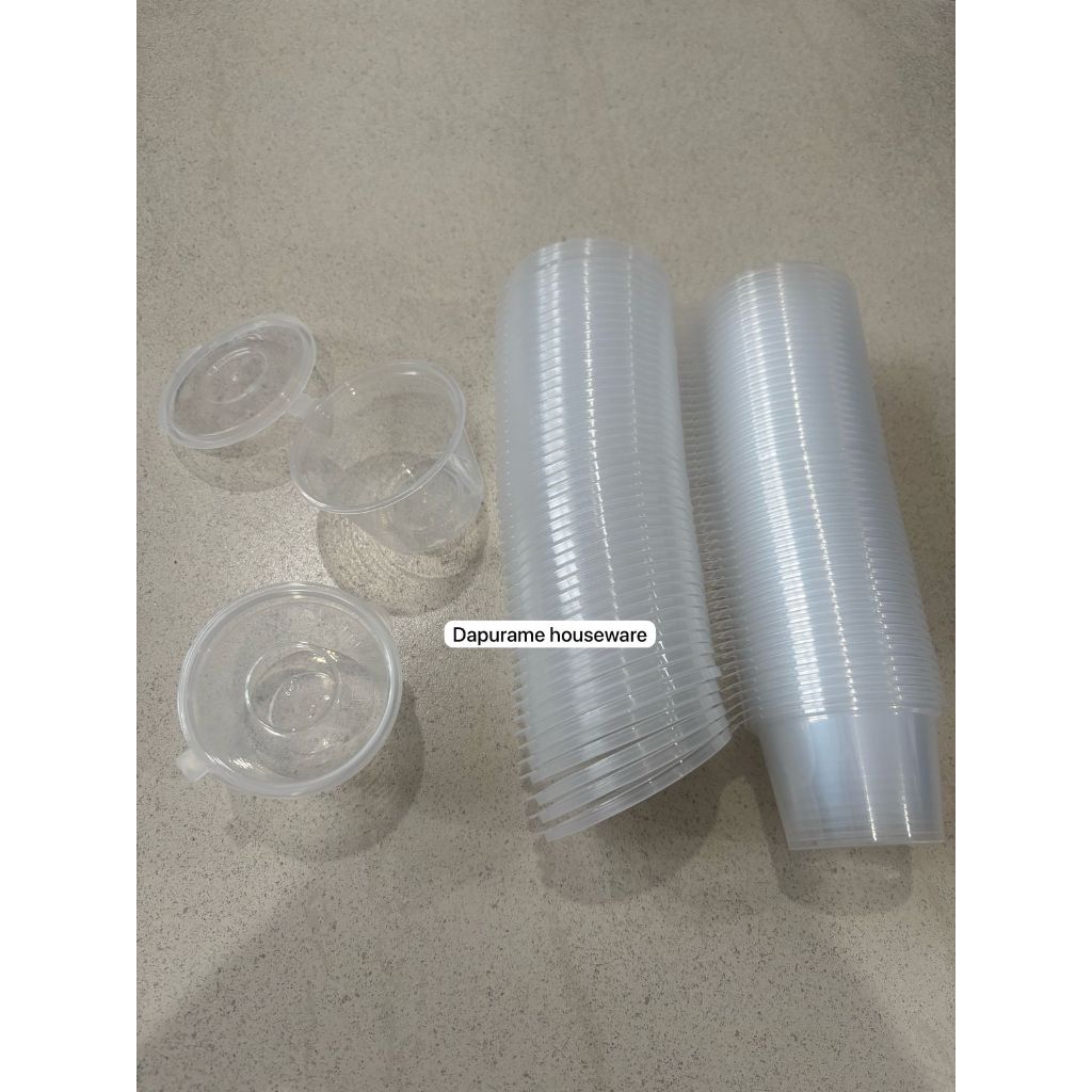 Jual THIN WALL CONTAINER / WADAH - BULAT PLASTIK + TUTUP / DM CUP SAUCE ...