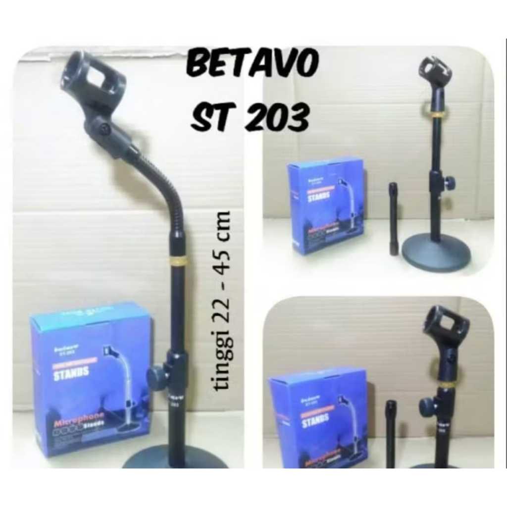 Jual Stand Mic Meja BETAVO ST-203 Table Standding Microphone | Shopee Indonesia