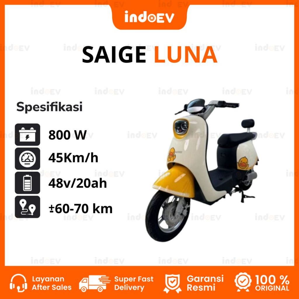 Jual Sepeda Listrik SAIGE Luna 48V/20Ah 800 watt | Shopee Indonesia