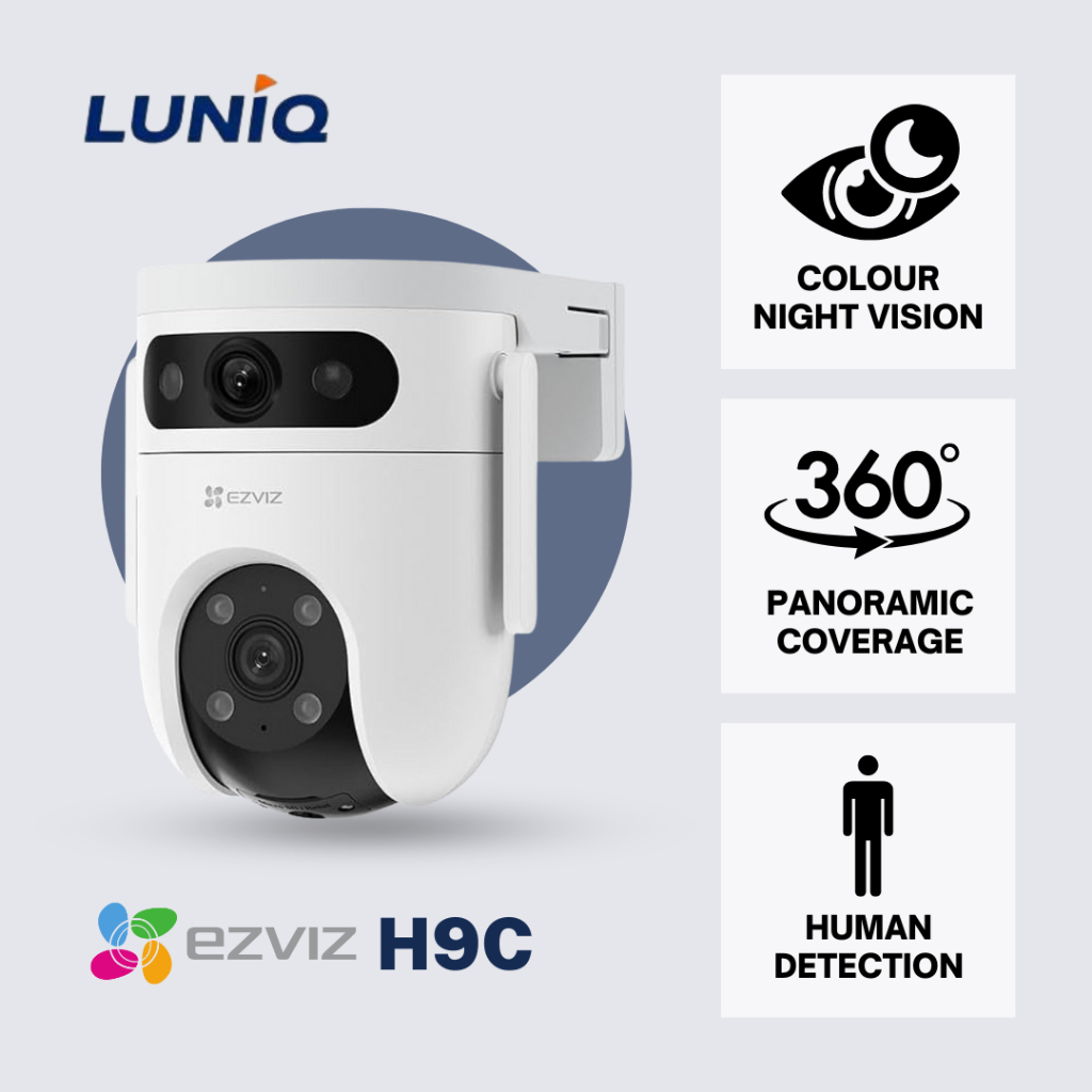 Jual Ezviz H9c Dual-Lens 3K 5MP Smart Home Wifi Pan Tilt IP Camera CCTV ...