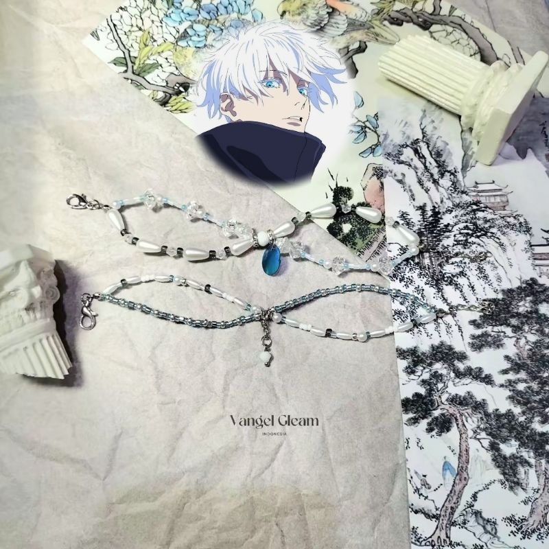 Jual Vangel Gleam | "Just Satoru" beads bracelet Satoru Gojo JJK ...