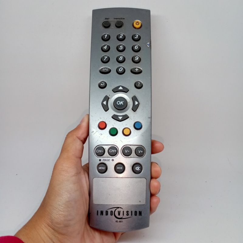 Jual Remote TV Dekoder Receiver Original Bergaransi Indovision RS-801 ...