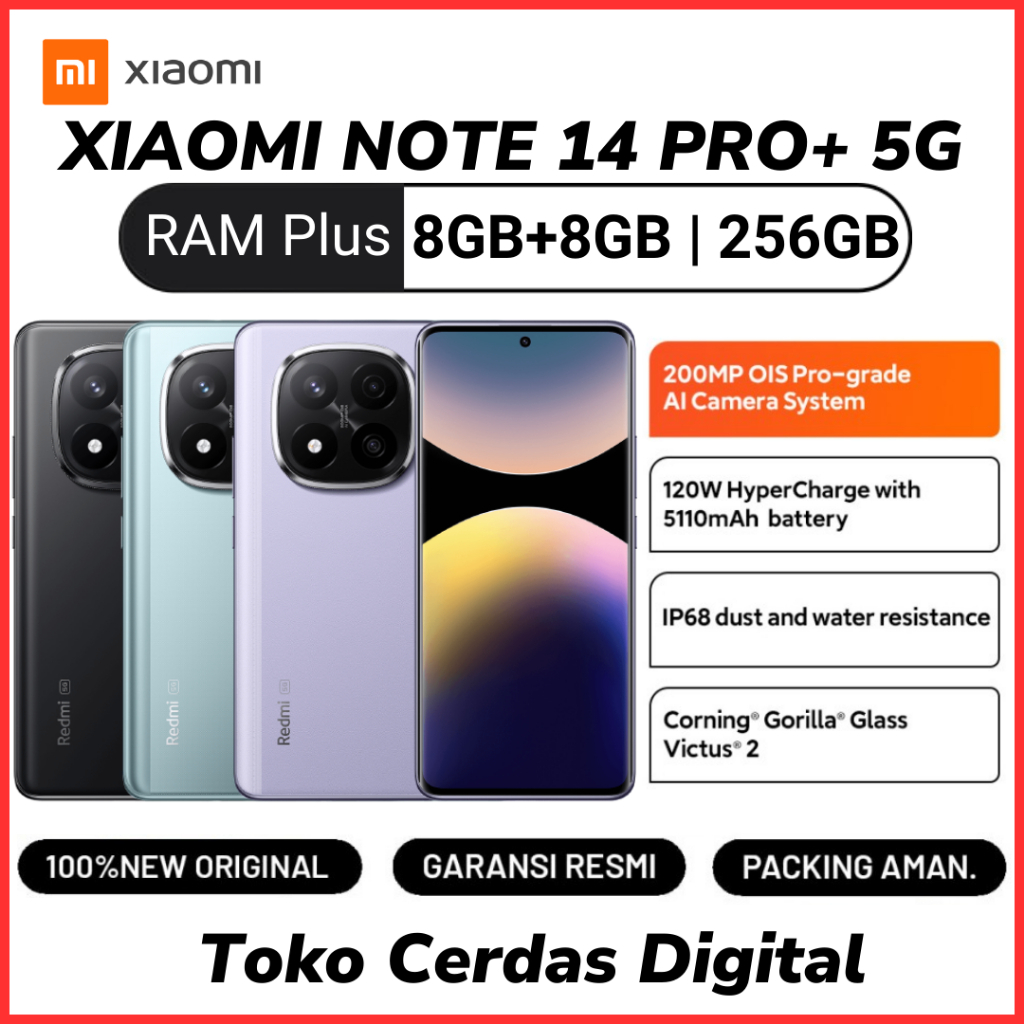 Jual XIAOMI Note 14 Pro+ 5G 8/256GB Garansi Resmi 15 Bulan | Redmi Note14Pro+ | Note14 Pro Plus ...