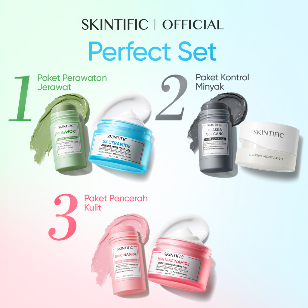 Jual SKINTIFIC - 2pcs Paket Repair & Brighten & Sensitive Skincare Set ...