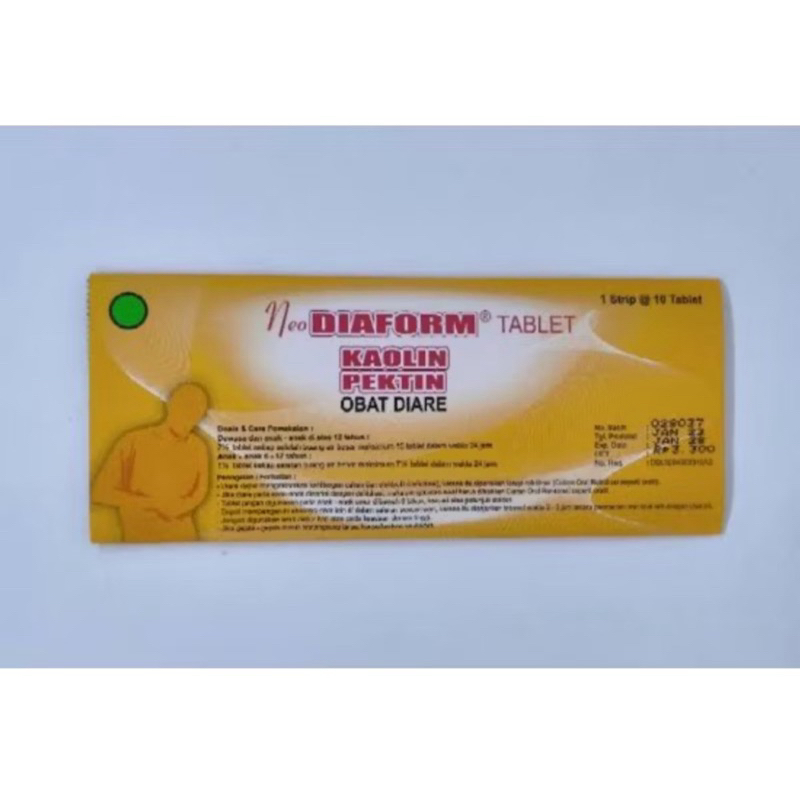 Jual Neo Diaform Strip 10 Tablet - Kaotin Pectin Tablet Diare | Shopee ...