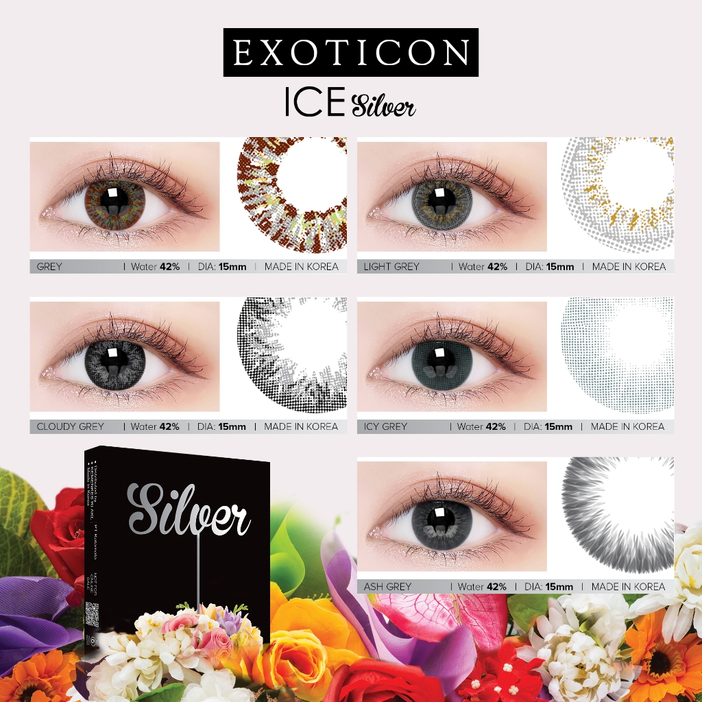 Jual SOFTLENS ICE SILVER PLANO/NORMAL 15mm | Shopee Indonesia
