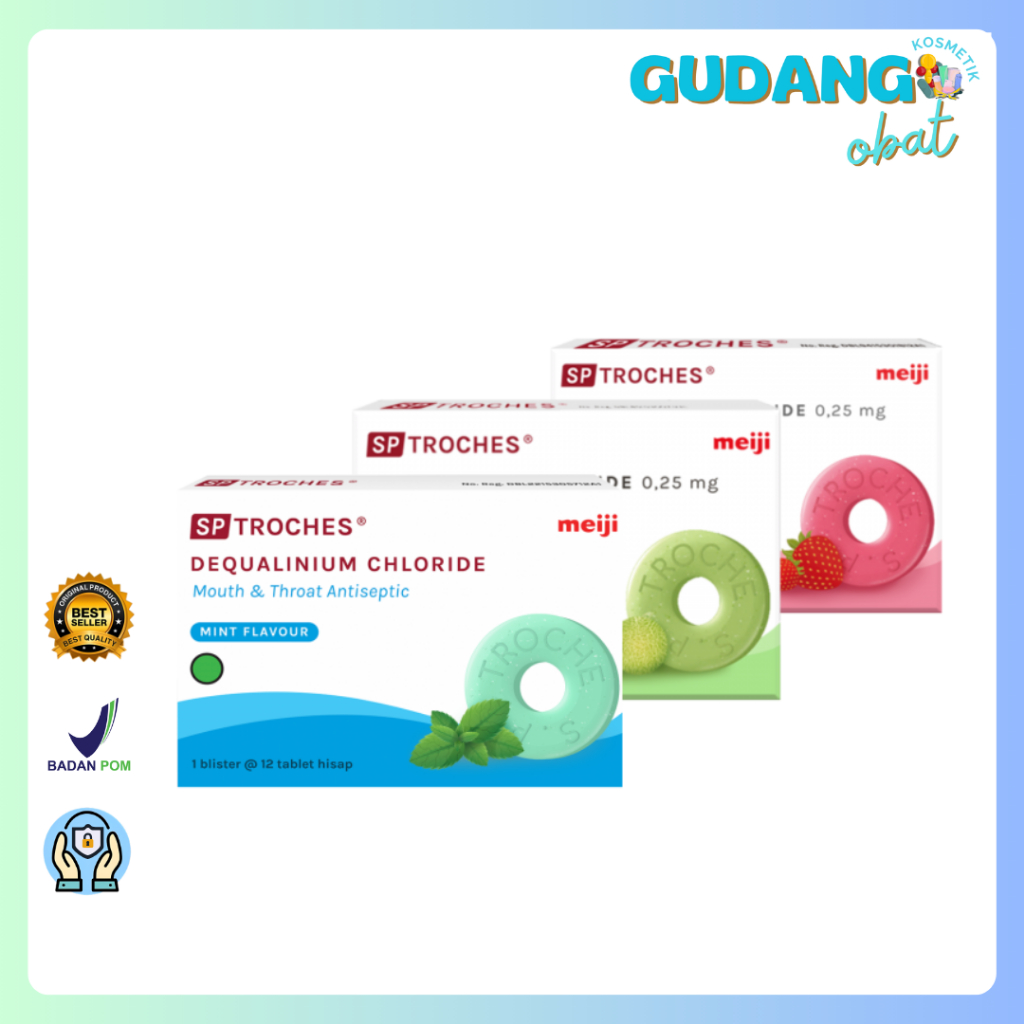 Jual SP Troches Meiji Strawberry 12's, SP Troches Meiji Melon 12's ...