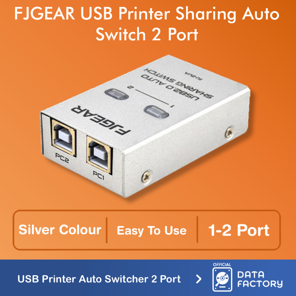 Jual USB Auto Switch 2 Port Printer USB 2.0 FJGEAR Automatic Data ...