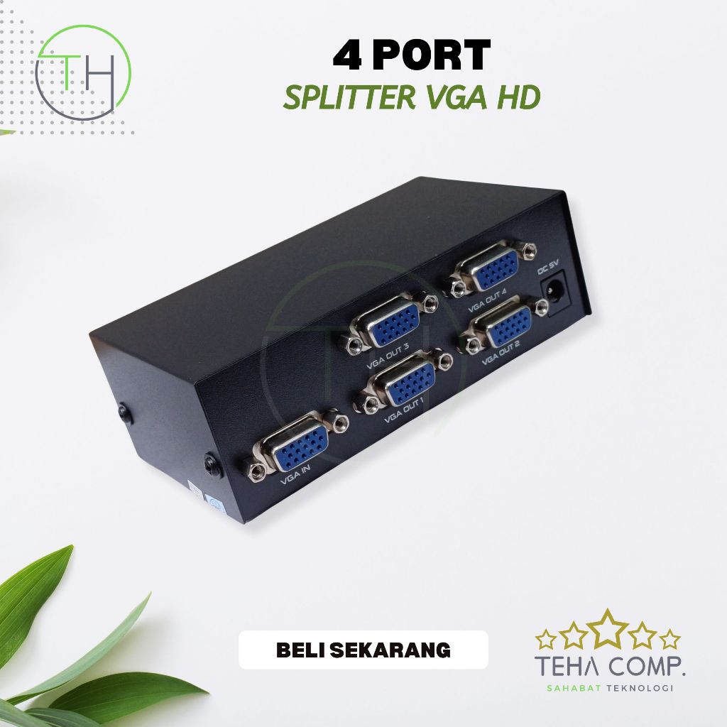 Jual VGA Splitter 4 Port Spliter Full HD Split Switch Monitor Proyektor ...