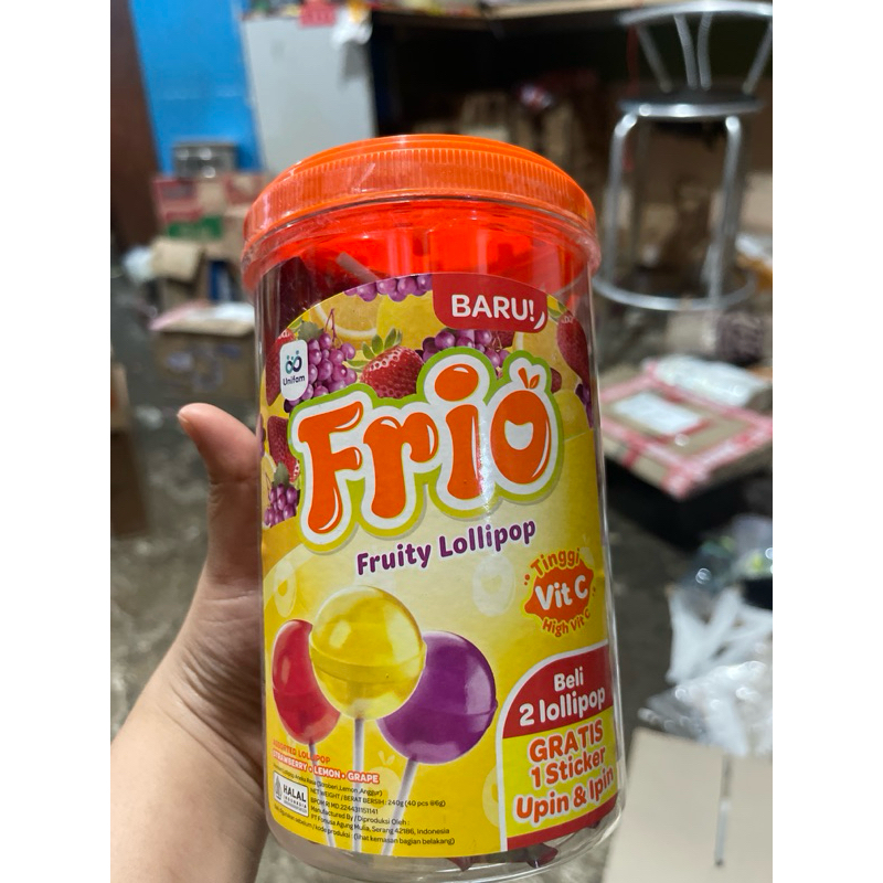Jual Permen Lolipop Frio Fruity Toples – Rasa Buah Segar & Manis (Isi ...