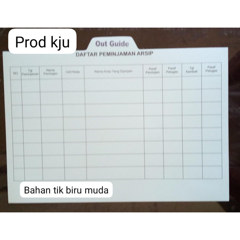 Jual Out indikator Arsip / Out guide & Out Sheet / Tunjuk Silang ...