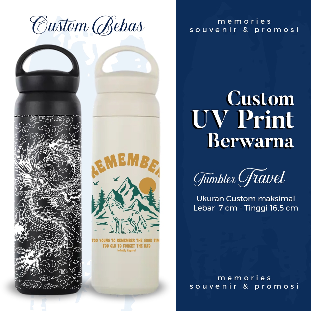 Jual UV Print Tumbler Travel 500 ml japan hook/ Cetak custom sablon ...