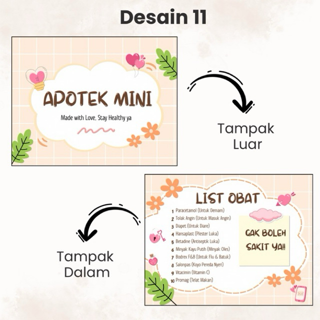 Jual Kotak dan Stiker Apotek Mini / Emergency Box Mini (Healthy Hampers ...