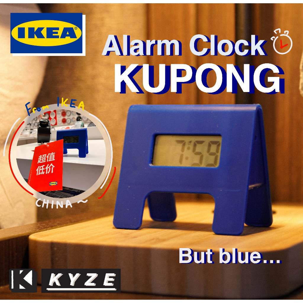 Jual IKEA KUPONG Alarm Clock Jam Beker (Bright Blue) | Shopee Indonesia
