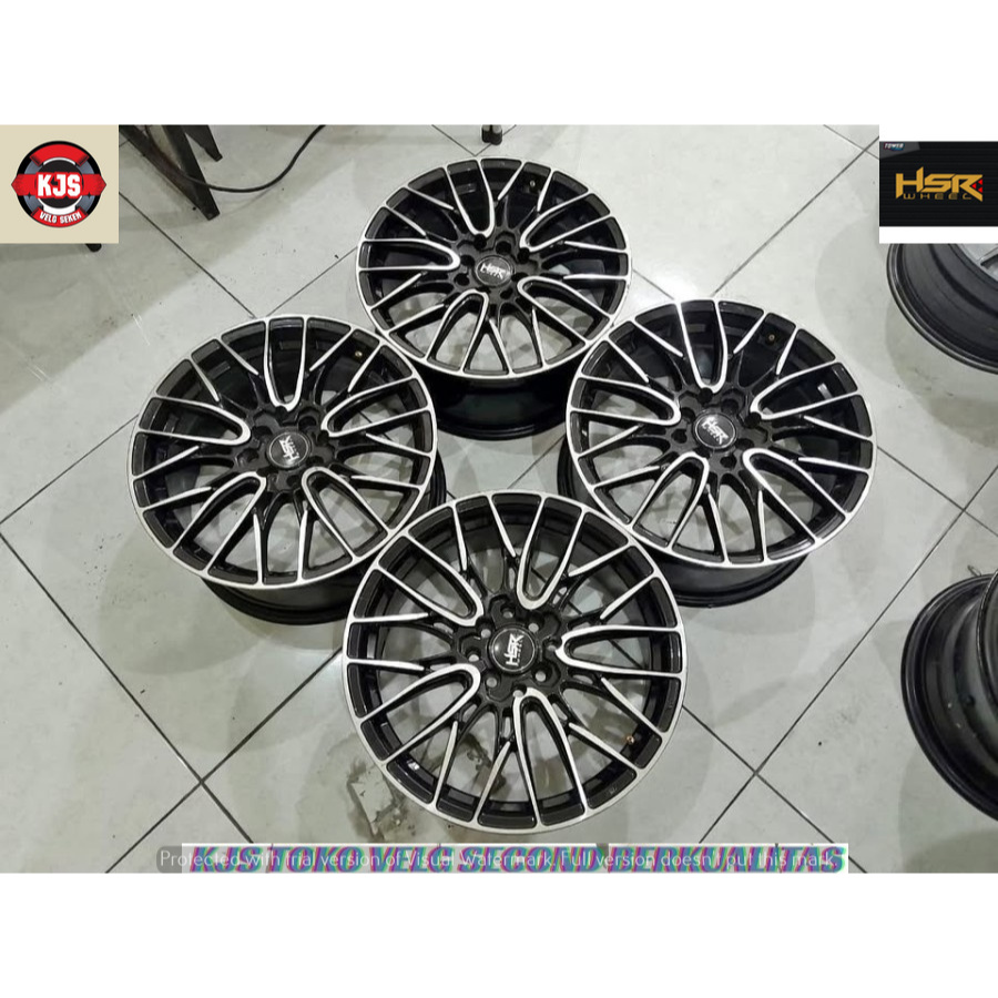 Jual VELG RACING SECOND MODEL HSR RIMU RING 17 PCD 4X100-4X114,3 LEBAR 7.5 ET40 BLACK POLISH ...