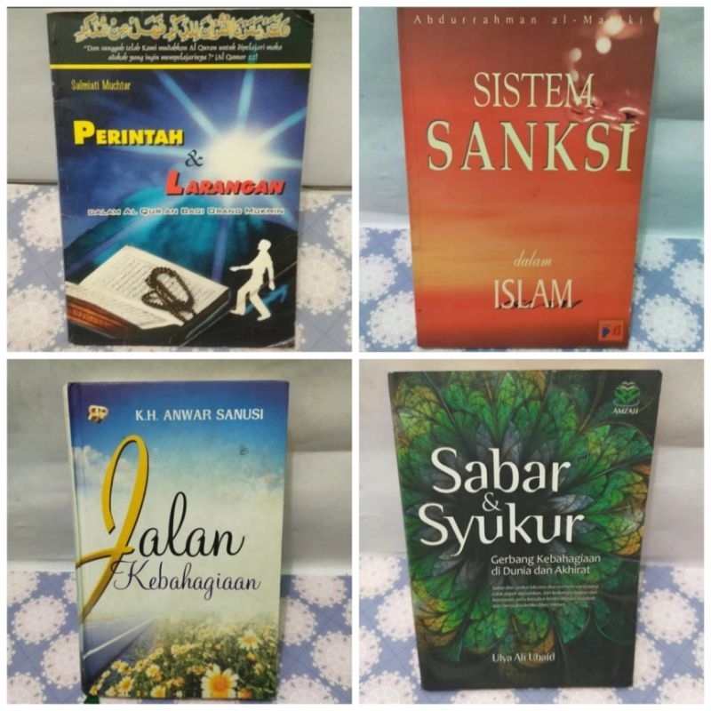 Jual Sistem sanksi dalam Islam / Jalan kebahagiaan / Sabar & syukur ...