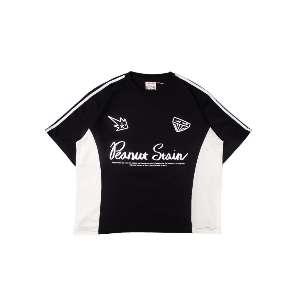 Jual TEE - PEANUT STAIN - Active Duo Side Cursive Black Boxy Oversized ...