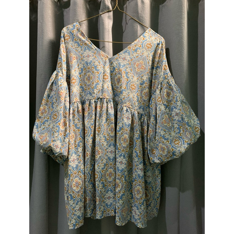 Jual blouse super balon babydoll Preloved thrift | Shopee Indonesia