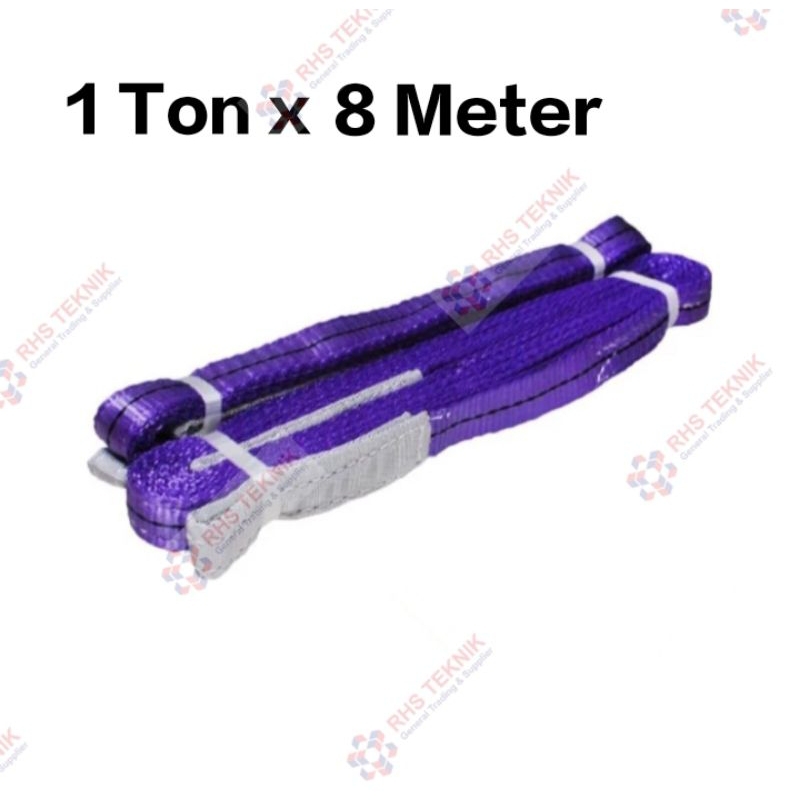Jual Webbing sling Belt 1 Ton x 8 Meter - Tali angkut barang 1T x 8M Webing seling tali angkat ...