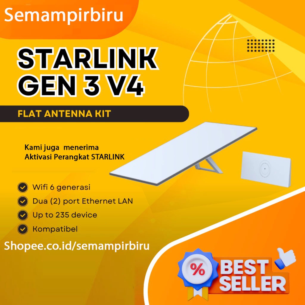 Jual STARLINK Gen 3 V4 Flat Antenna (PERANGKAT & AKTIVASI) | Shopee ...