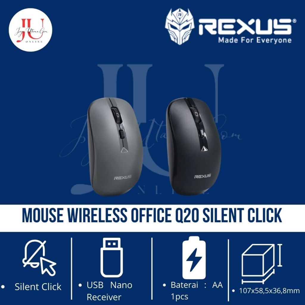 Jual Rexus Mouse Wireless Office Q20 Silent Click Original | Shopee ...