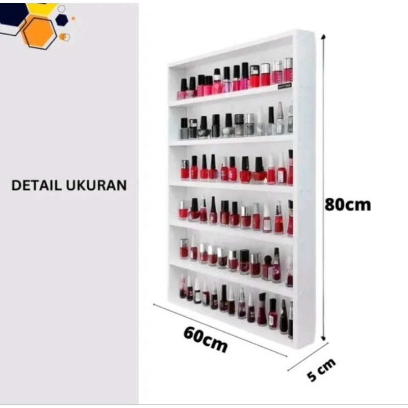 Jual Rak Kutek / Parfum Naik Art / rak parfum /rak mainan anak – 80x60 ...