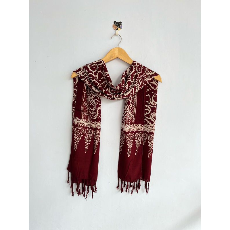 Jual Syal Scraf Batik Selendang Batik Modern Bahan Rayon - SCRAF LEHER ...