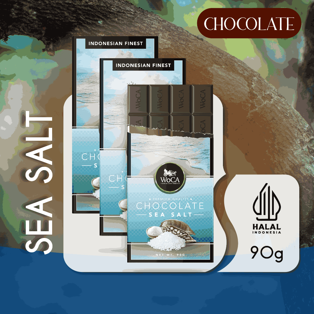 Jual WoCA Coklat SeaSalt Premium Chocolate 90 gram | Shopee Indonesia