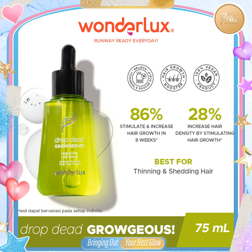 Jual * FELIZ * WONDERLUX Drop Dead Growgeous! Densifying Hair Serum ...