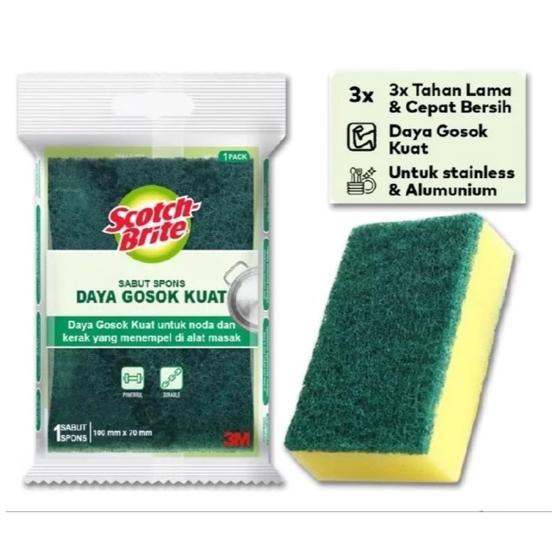 Jual Scotch-Brite Sabut Spons Pencuci Piring Hijau | Shopee Indonesia