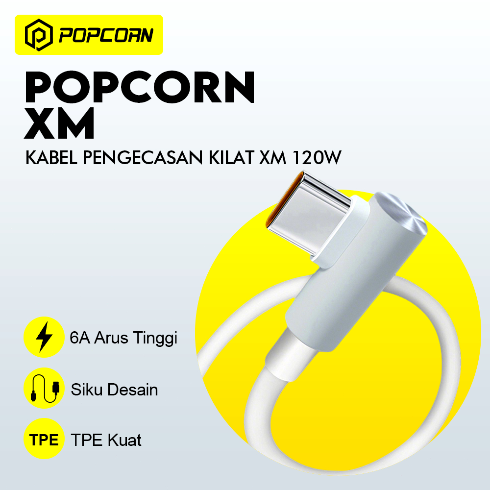 Jual popcorn Kabel Data USB Tipe C Pengisian Cepat Max 6A Untuk Samsung ...