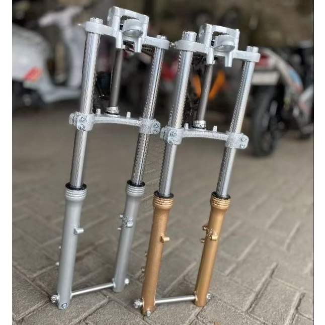 Jual Shock Depan Ninja RR PNP GL MP Tiger CB dan RX king Bottom silver ...